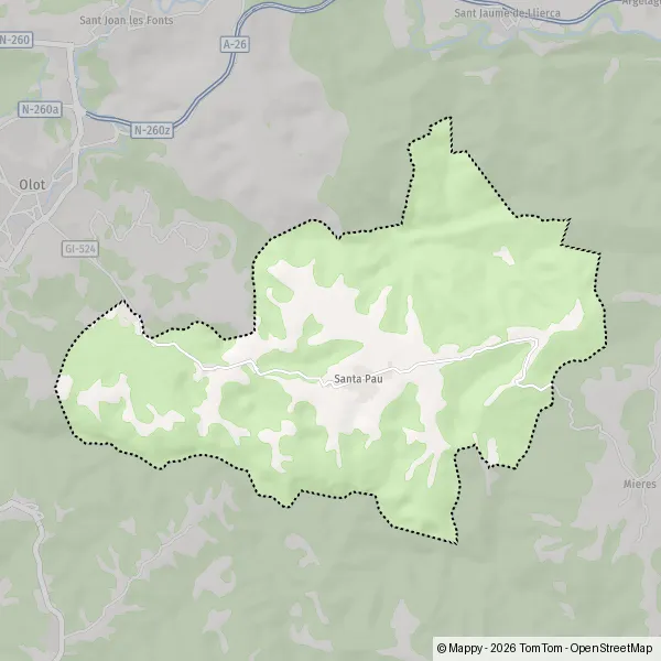 Plan Santa Pau : carte de Santa Pau (17811) et infos pratiques