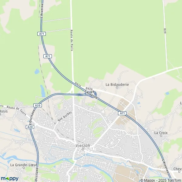 Plan Le Bâtonnet : carte de Le Bâtonnet, 18100 Vierzon et infos pratiques