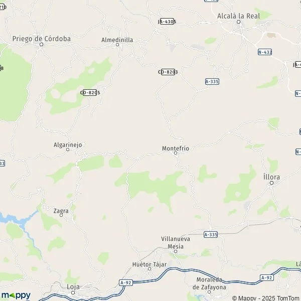 Plan Montefrío : carte de Montefrío (18270) et infos pratiques