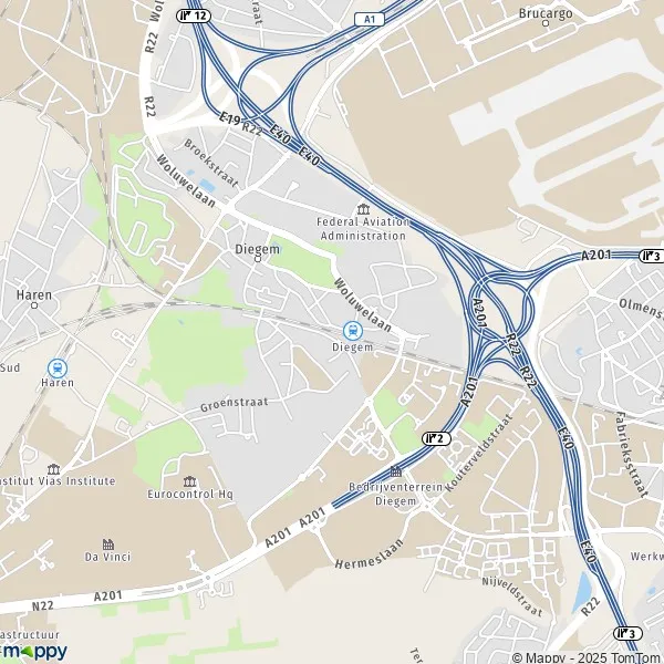 Plan Diegem : carte de Diegem, 1831 Machelen et infos pratiques