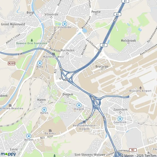 Plan Diegem : carte de Diegem (1831) et infos pratiques