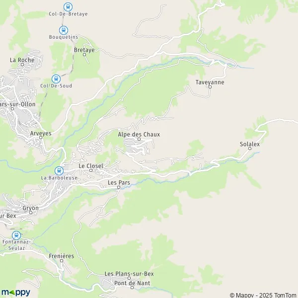 Plan Gryon : carte de Gryon (1880) et infos pratiques