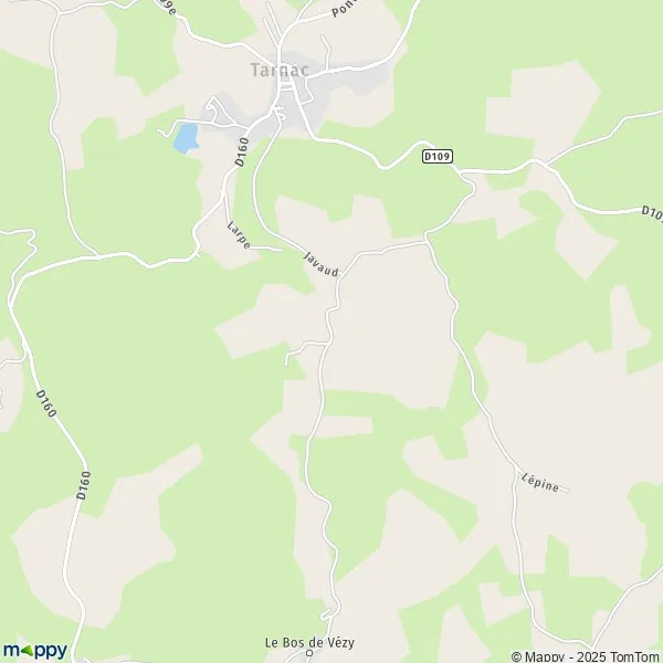 Plan Le Goutailloux : carte de Le Goutailloux, 19170 Tarnac et infos ...