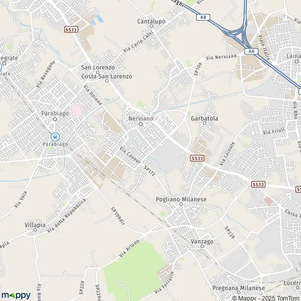 Plan Nerviano : carte de Nerviano (20014) et infos pratiques