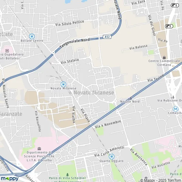 Plan Novate Milanese : carte de Novate Milanese (20026) et infos pratiques