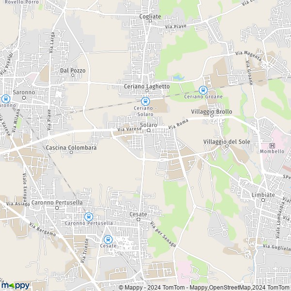 Plan Solaro : carte de Solaro (20033) et infos pratiques