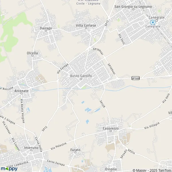 Plan Busto Garolfo : carte de Busto Garolfo (20038) et infos pratiques