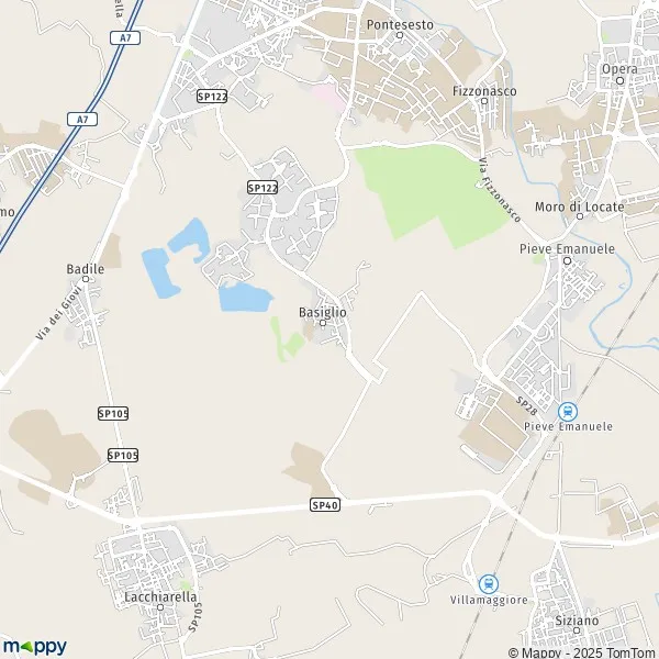 Plan Basiglio : carte de Basiglio (20080) et infos pratiques