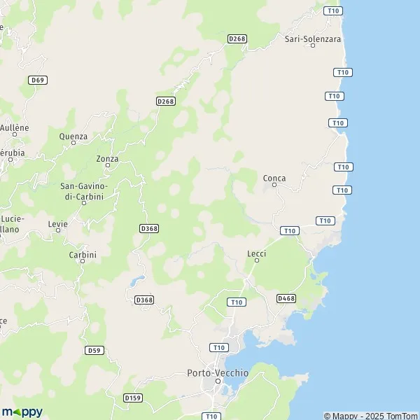 Plan Zonza : carte de Zonza (20144) et infos pratiques