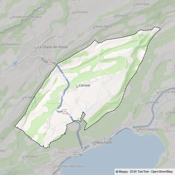Plan Val-de-Ruz : carte de Val-de-Ruz (2019) et infos pratiques