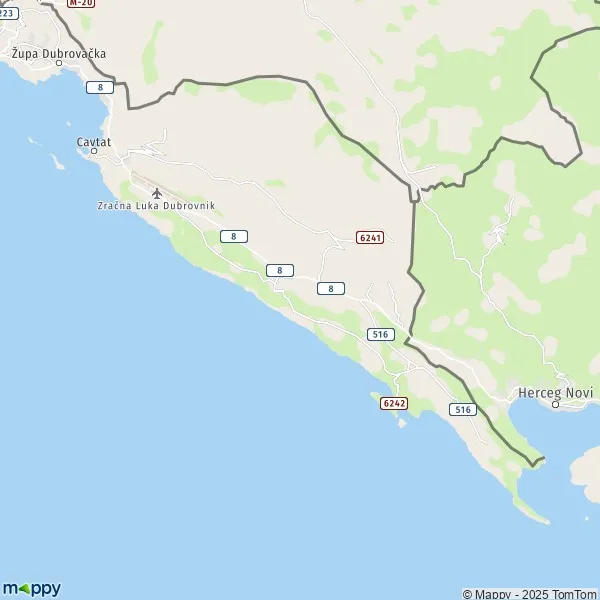 Plan Cavtat : carte de Cavtat (20210) et infos pratiques