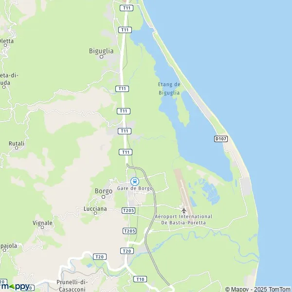 Plan Borgo : carte de Borgo (20290) et infos pratiques
