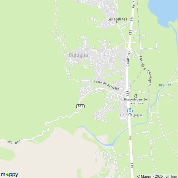 Plan Gare de Biguglia : carte de Gare de Biguglia, 20620 Biguglia et ...