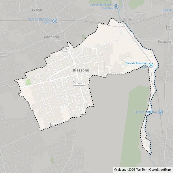 Plan Biassono : carte de Biassono (20853) et infos pratiques