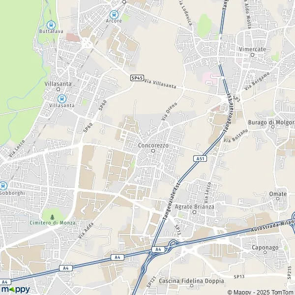 Plan Concorezzo : carte de Concorezzo (20863) et infos pratiques