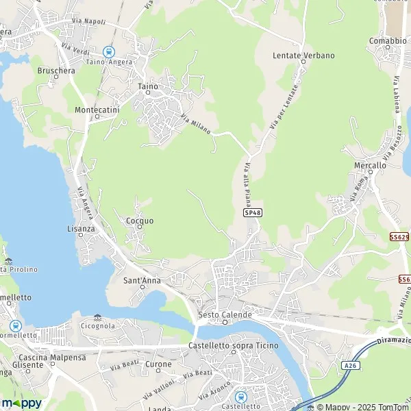 Plan Sesto Calende : carte de Sesto Calende (21018) et infos pratiques