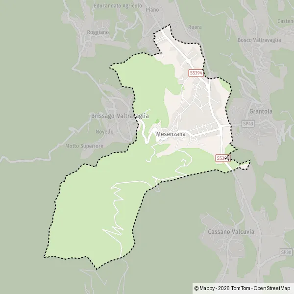 La carte pour la ville de Mesenzana 21030