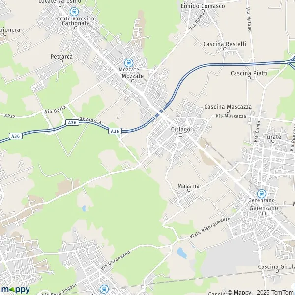 Plan Cislago : carte de Cislago (21040) et infos pratiques