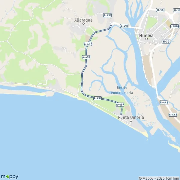 Plan Punta Umbría : carte de Punta Umbría (21100) et infos pratiques