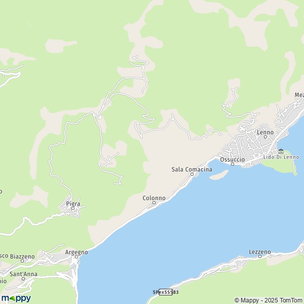 Plan Sala Comacina : carte de Sala Comacina (22010) et infos pratiques