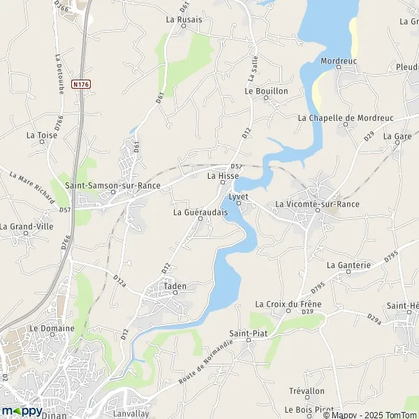 Plan Z.A. Beauséjour : carte de Z.A. Beauséjour, 22490 Pleslin-Trigavou ...