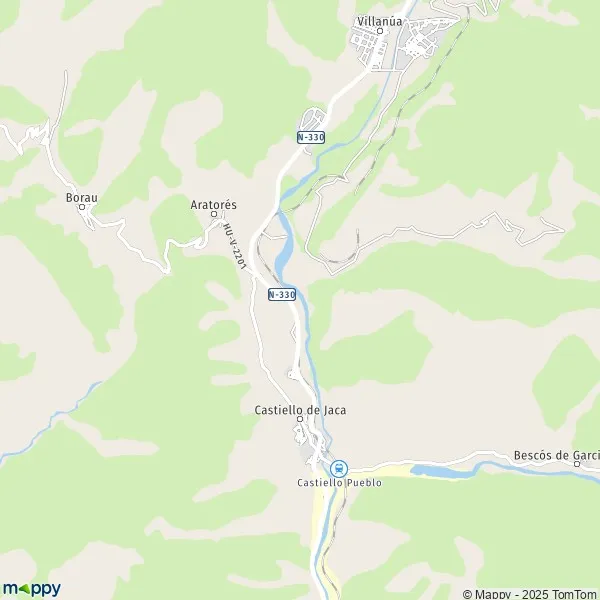 Plan Castiello de Jaca : carte de Castiello de Jaca (22710) et infos ...