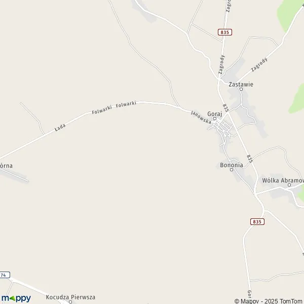 Plan Goraj : carte de Goraj (23-450) et infos pratiques