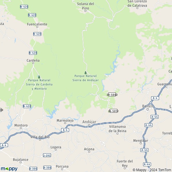 Plan Andújar : carte de Andújar (23740) et infos pratiques