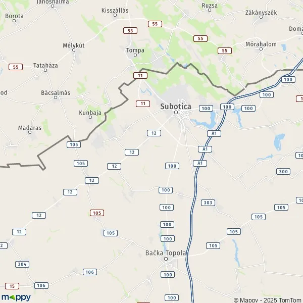 Plan Subotica : carte de Subotica (24000) et infos pratiques