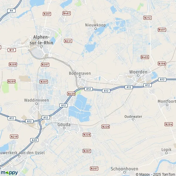 Plan Bodegraven-Reeuwijk : carte de Bodegraven-Reeuwijk (2411) et infos ...