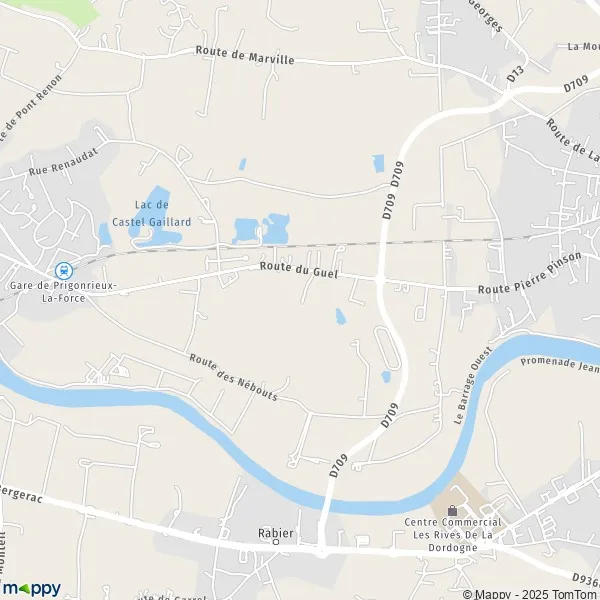 Plan Le Guel : carte de Le Guel, 24130 Prigonrieux et infos pratiques