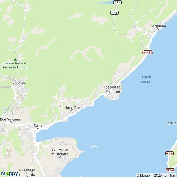 Plan Gardone Riviera : carte de Gardone Riviera (25083) et infos pratiques