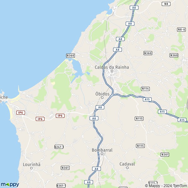 Plan Óbidos : carte de Óbidos (2510) et infos pratiques