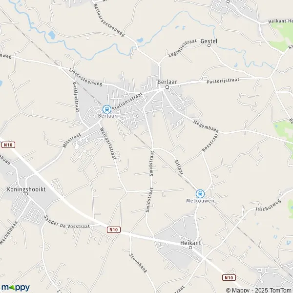 Plan Berlaar : carte de Berlaar (2590) et infos pratiques