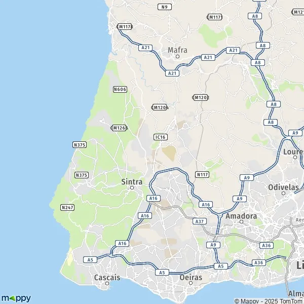 Plan Sintra : carte de Sintra (2605) et infos pratiques