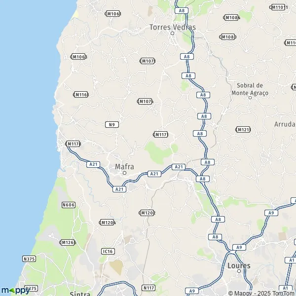 Plan Mafra : carte de Mafra (2640) et infos pratiques