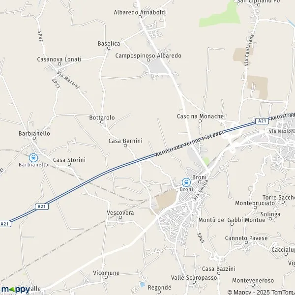 Plan Broni : carte de Broni (27043) et infos pratiques