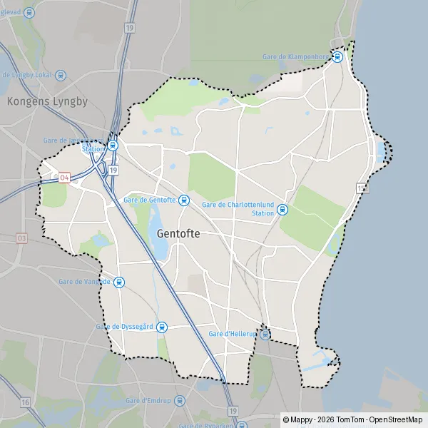 Plan Gentofte : carte de Gentofte (2800) et infos pratiques