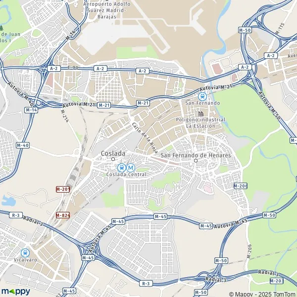 Plan Coslada : carte de Coslada (28022) et infos pratiques