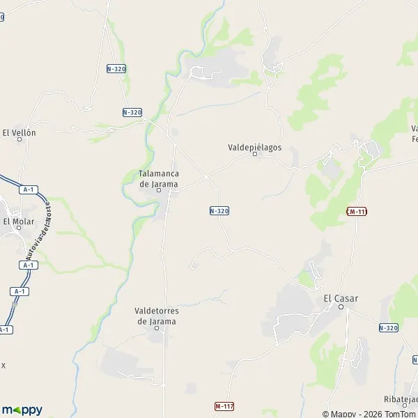 Plan Talamanca de Jarama : carte de Talamanca de Jarama (28160) et ...