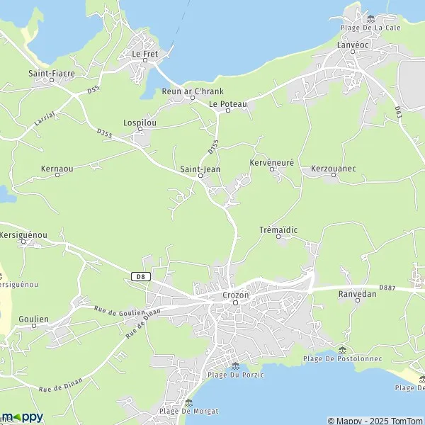 Plan Lescoat : carte de Lescoat, 29160 Crozon et infos pratiques