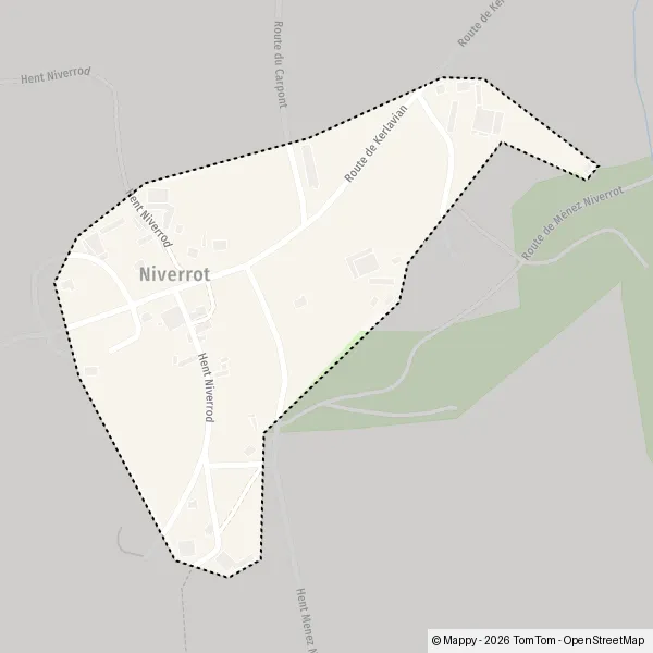 Plan Niverrot : carte de Niverrot, 29500 Ergué-Gabéric et infos pratiques