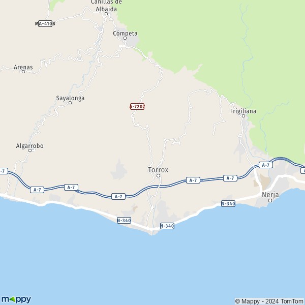 Plan Torrox : carte de Torrox (29754) et infos pratiques