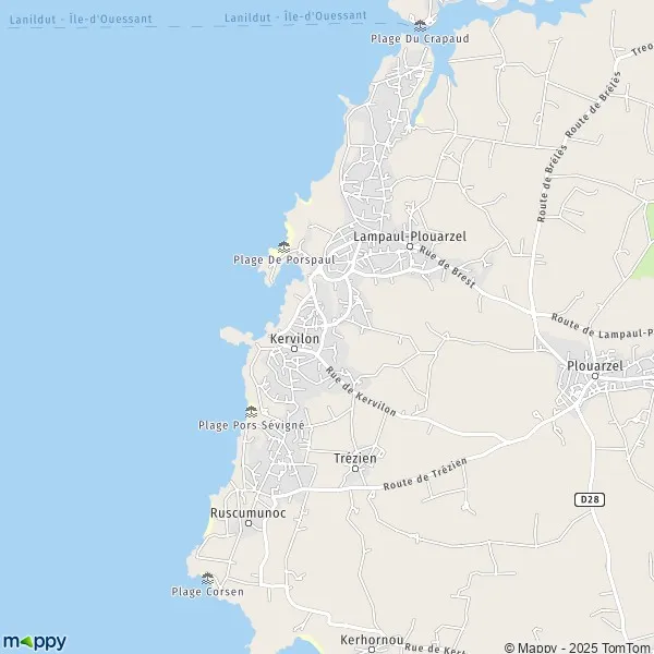 Plan Rubian : carte de Rubian, 29810 Plouarzel et infos pratiques