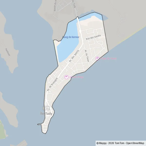 Plan Île-Tudy : carte de Île-Tudy (29980) et infos pratiques