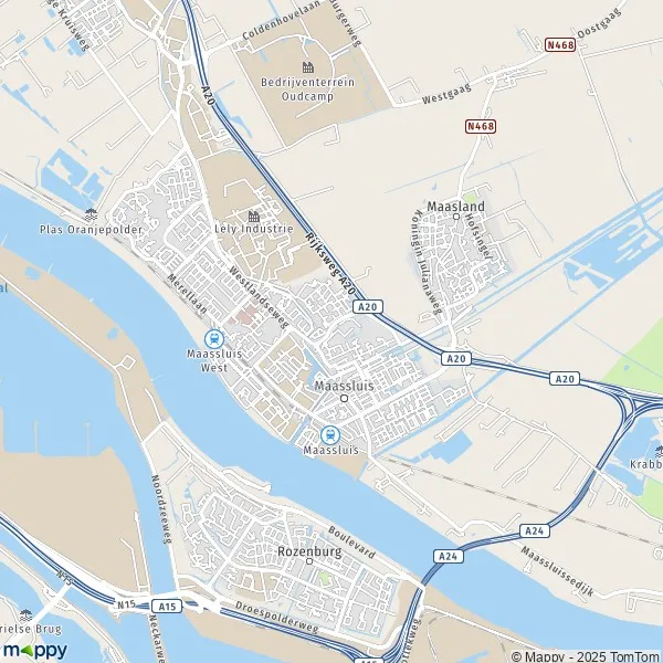 Plan Maassluis : carte de Maassluis (3141) et infos pratiques