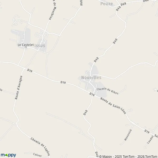 Plan Le Château : carte de Le Château, 31450 Noueilles et infos pratiques