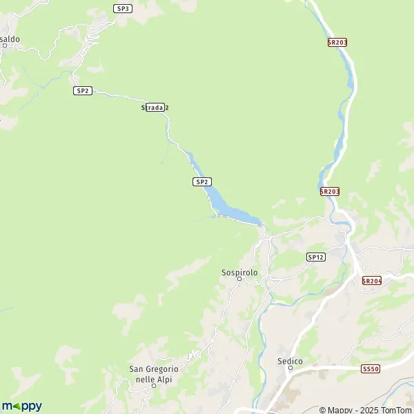 Plan Sospirolo : carte de Sospirolo (32037) et infos pratiques