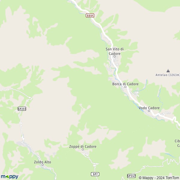 Plan Borca di Cadore : carte de Borca di Cadore (32040) et infos pratiques