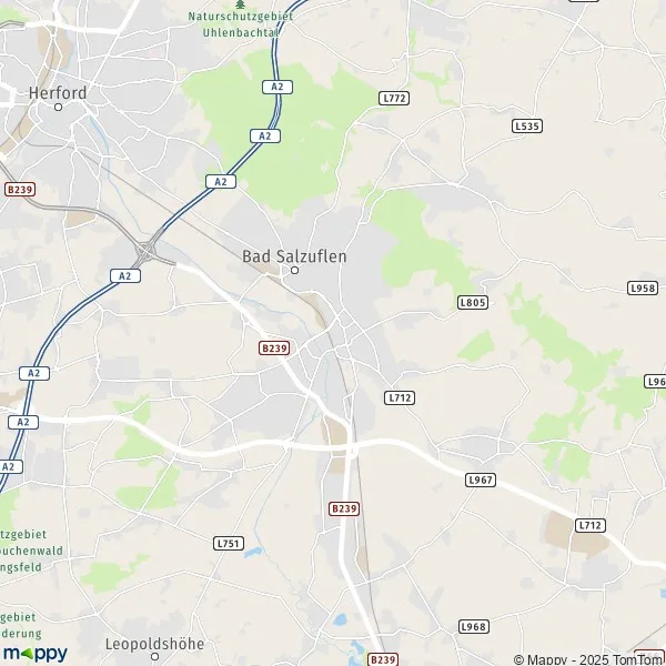 Plan Bad Salzuflen : carte de Bad Salzuflen (32105) et infos pratiques